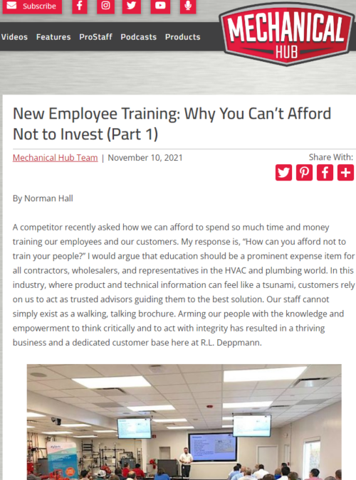 New Employee Training Pt. 1 - Mechanical Hub